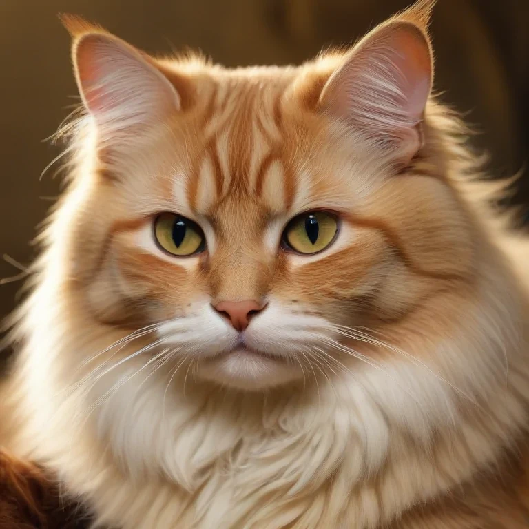 Majestic Ginger Cat with Striking Green Eyes and Luxurious Fur