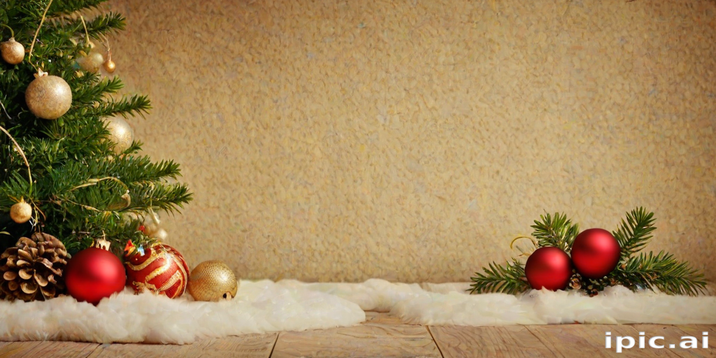 Festive Christmas Scene with Vibrant Ornaments and Lush Greenery Decor