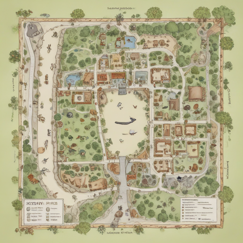 A zoo map plan