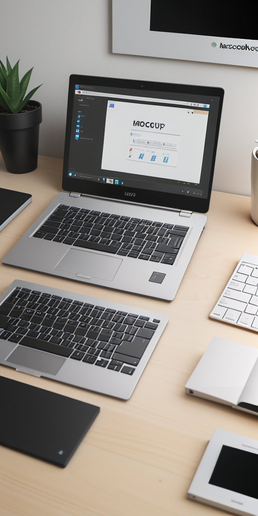 Modern Workspace Setup Featuring Multiple Laptops and Minimalist Design ...
