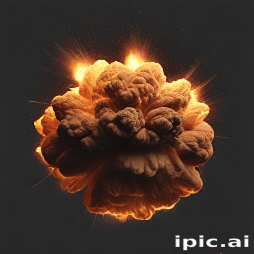 An Explosive Cloud Formation Illuminated by Intense Fiery Eruptions Above