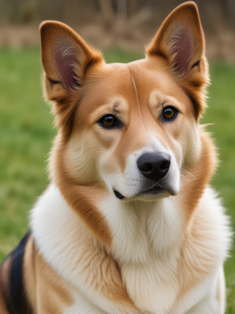 A Beautiful Portrait of a Dog with Striking Features and Expressions.