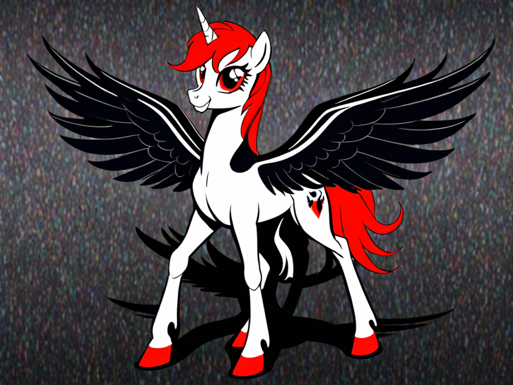 mlp g4 style mare dark alicorn, princess, white markings on face red ...