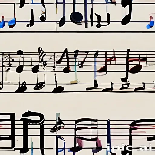 Colorful Musical Notation on Sheet Music for Creative Compositions and ...