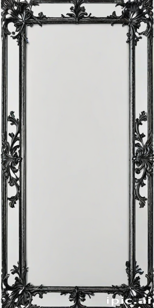 Elegant Vintage Picture Frame with Intricate Floral Designs and Patterns