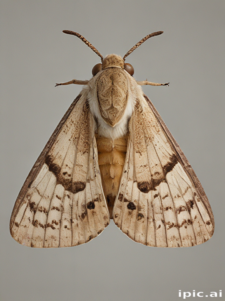 A Close-Up View of a Beautiful Moth with Intricate Patterns and Details