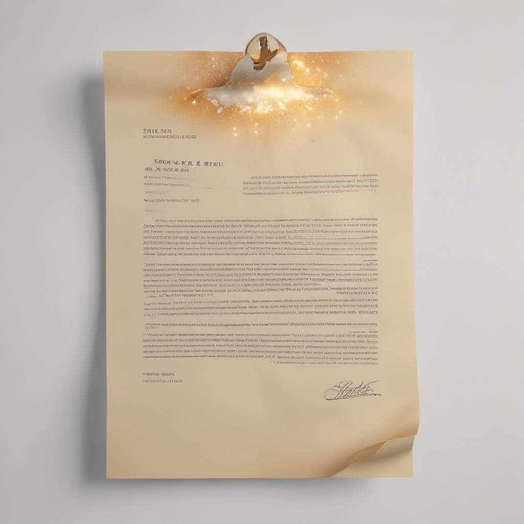 An Enigmatic Letter with a Mysterious Glow and Torn Edges