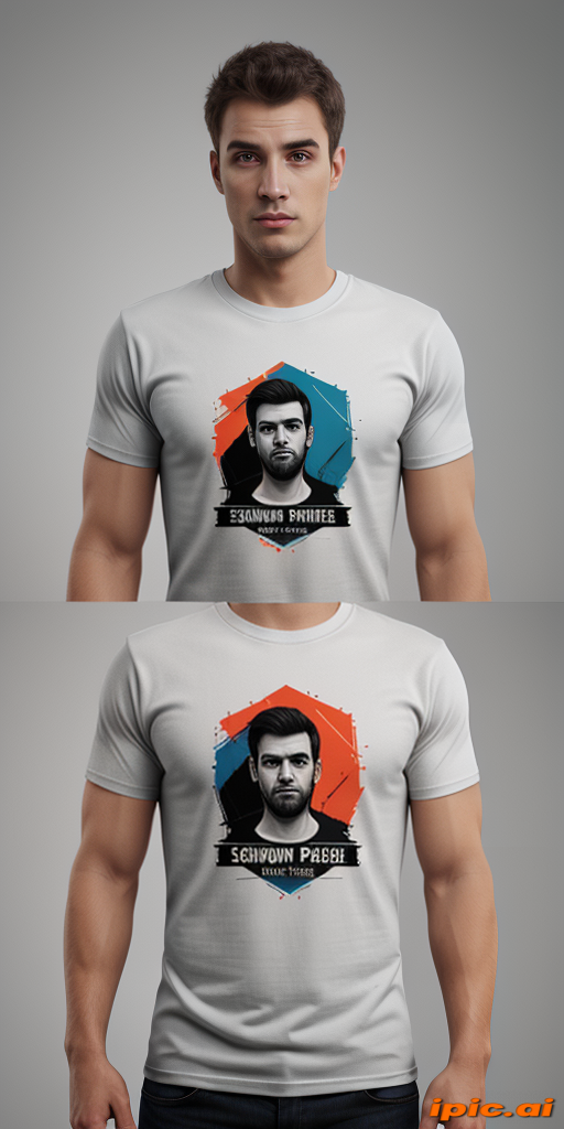 Stylish Graphic T-Shirt Featuring a Bold Portrait and Creative Design