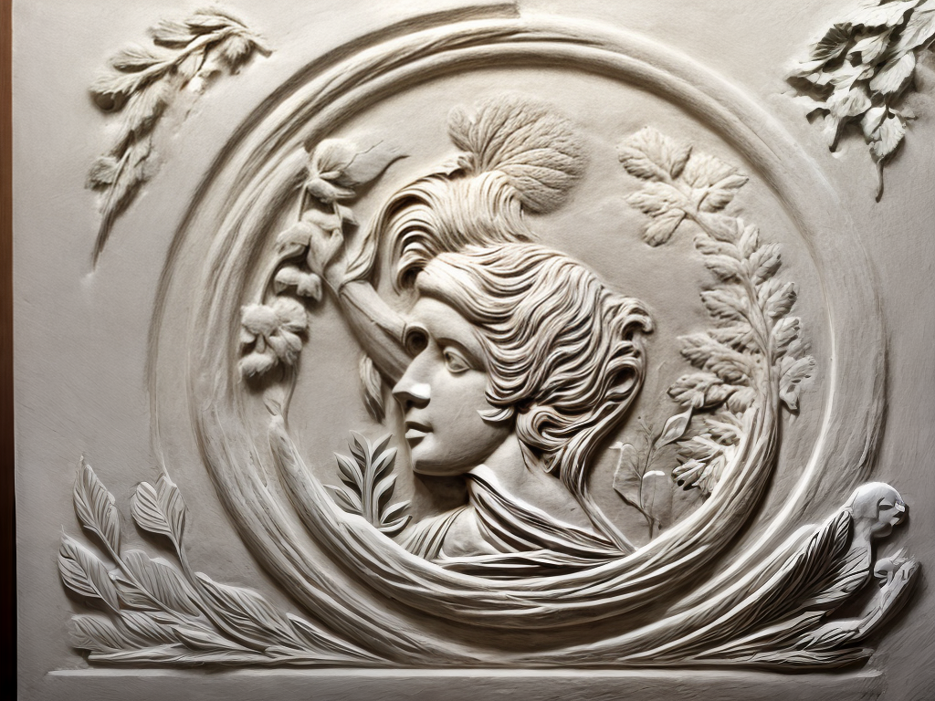 decorative plaster bas-relief