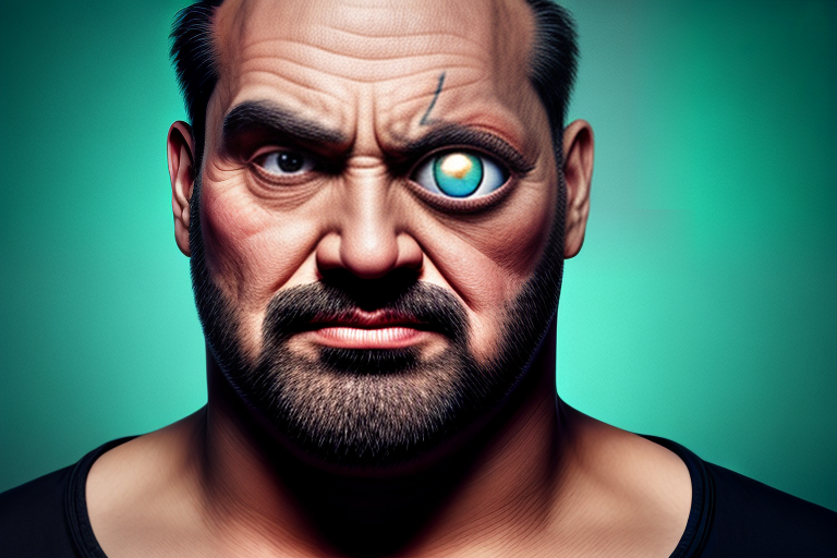 A huge man with one eye in the middle of his forehead