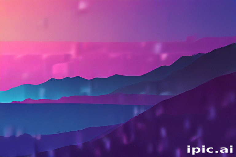 Serene Landscape at Dusk with Vibrant Hues of Purple and Blue