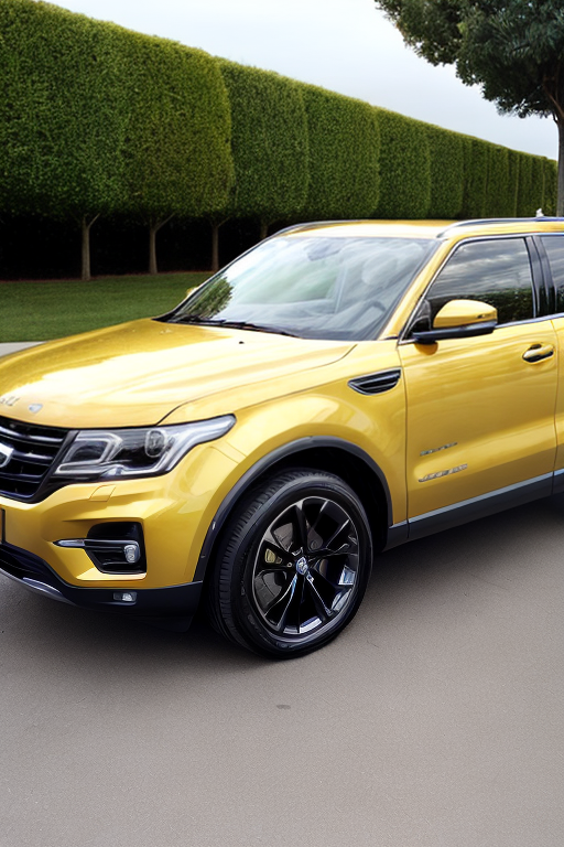 Beautiful golden car