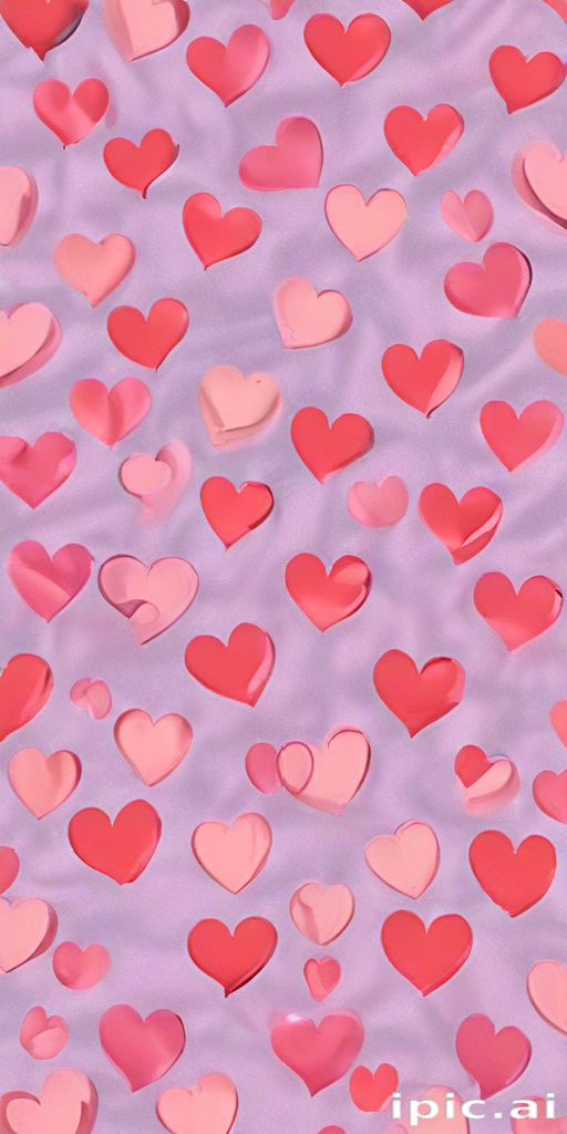 Colorful Collection of Heart Shapes on a Soft Purple Background