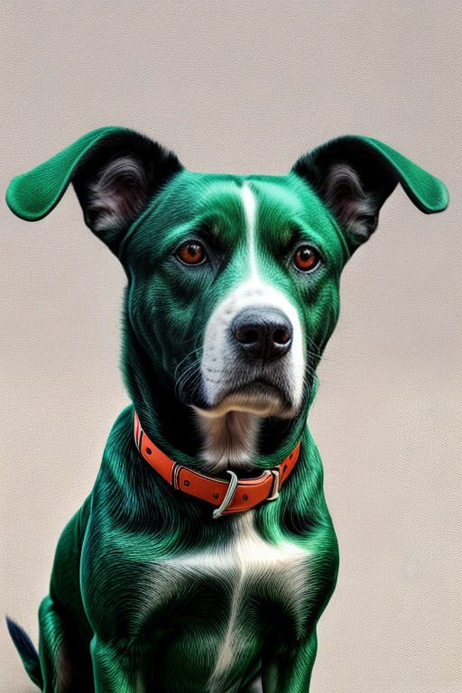 Green dog