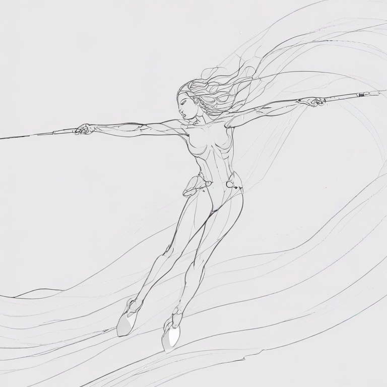 Graceful Figure Skating: A Dynamic Pose Captured in Fluid Motion