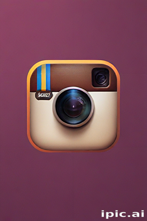 Classic Instagram Logo Featuring a Vintage Camera and Colorful Stripes