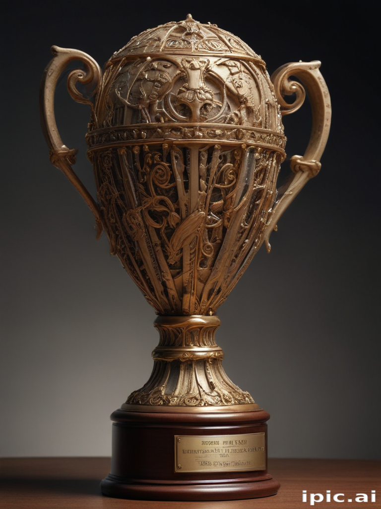 Exquisite Ornate Trophy Symbolizing Achievement and Excellence in ...