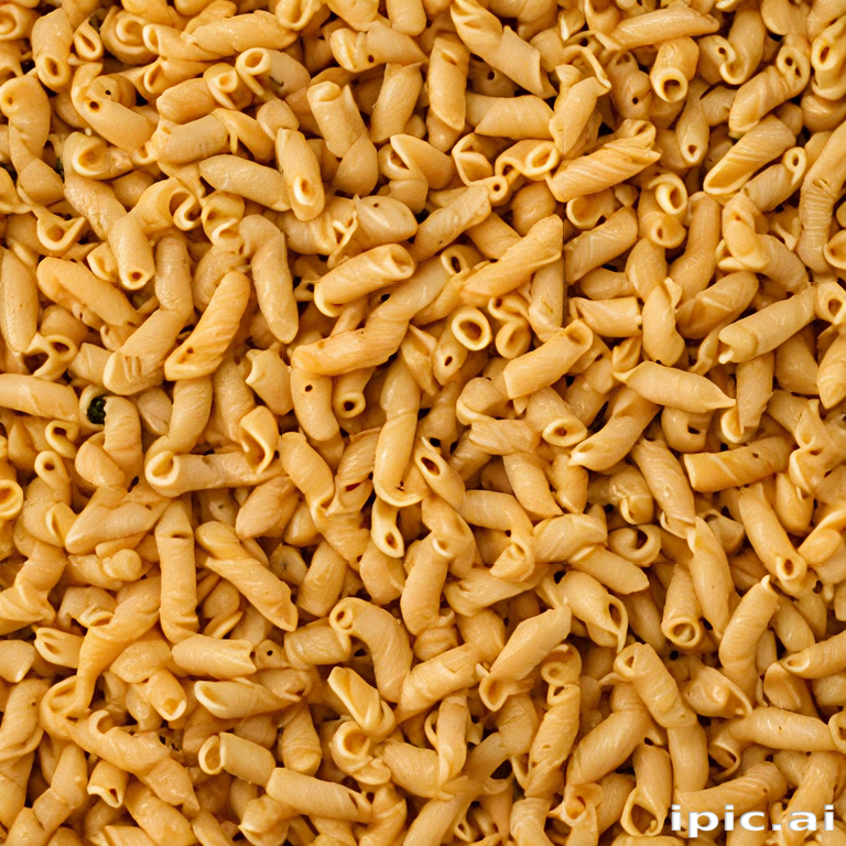 A Close-Up View of Various Types of Delicious Pasta Shapes.