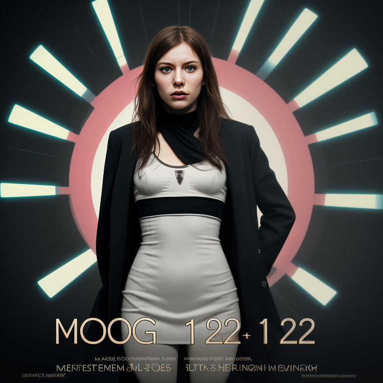 Futuristic Fashion Portrait Featuring Model in Stylish Outfit and Bold ...