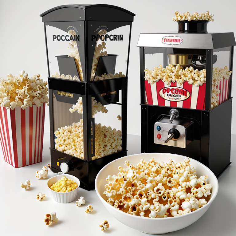Delicious Popcorn Machines with Freshly Popped Popcorn and Snacks Galore