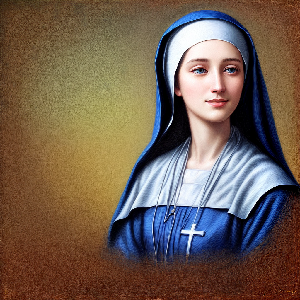 Most Beautiful Nun Digital Art (copy-right free)