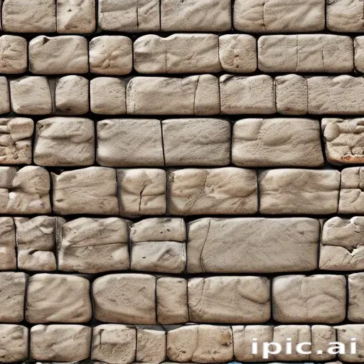 Textured Stone Wall with Unevenly Shaped Blocks in Natural Earth Tones