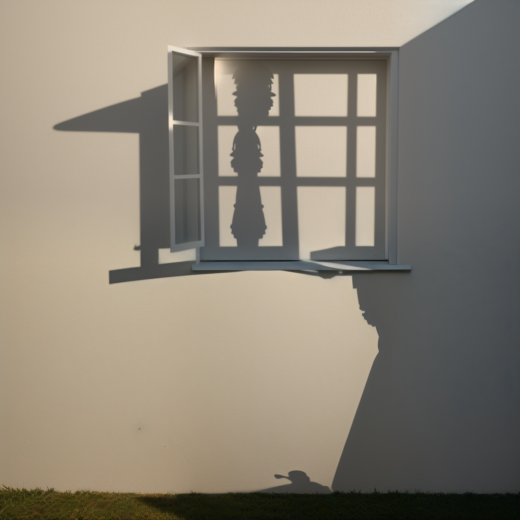Intriguing Shadow Play: A Window's Reflection Casts Unique Shapes on Wall