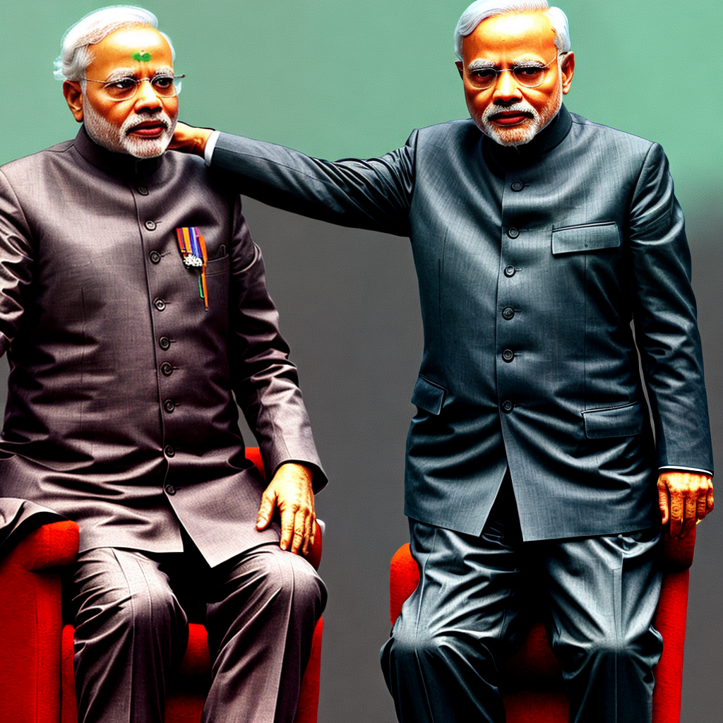 narendra modi kicking back of hitler