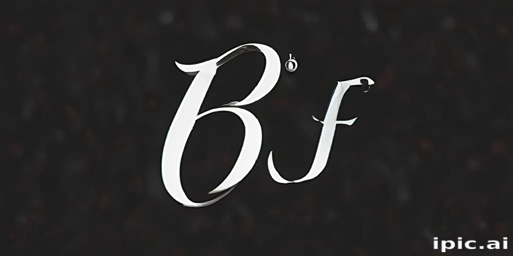 Elegant Typography: A Stylish Representation of the Letters B and f