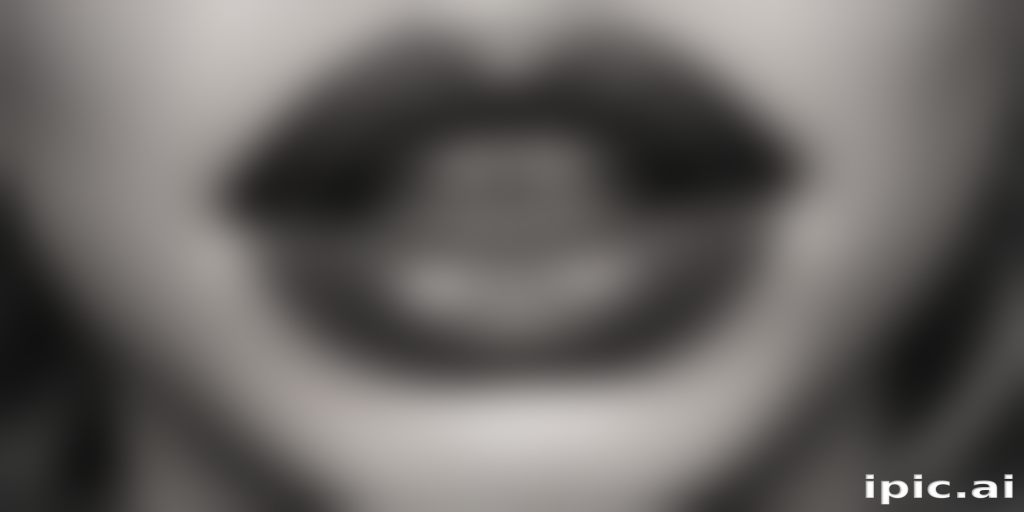 Close-Up of Bold Lips with Intricate Makeup and Artistic Expression