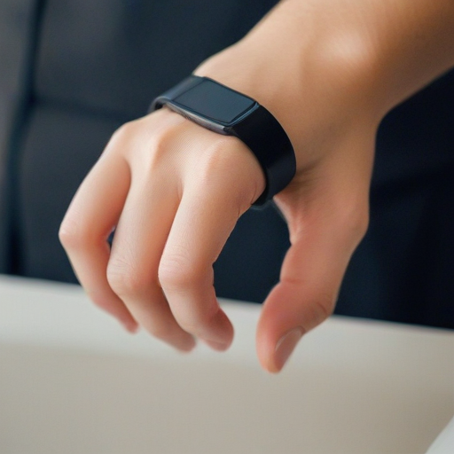 Draw a smart wristband which its screen wraps around the entire outside ...