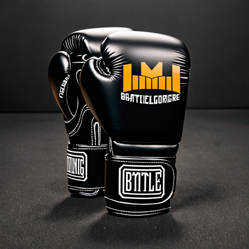 Boxing gloves with a black background and the logo is "BattleForge ...