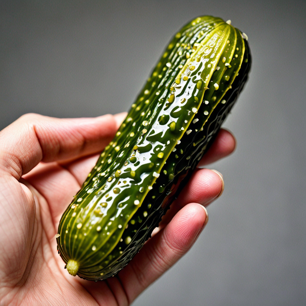 A pickle covered in androgenic hair, sickeningly detailed