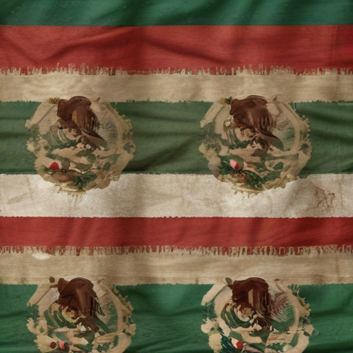 Vintage Mexican Flag Design Featuring Traditional Colors and National ...