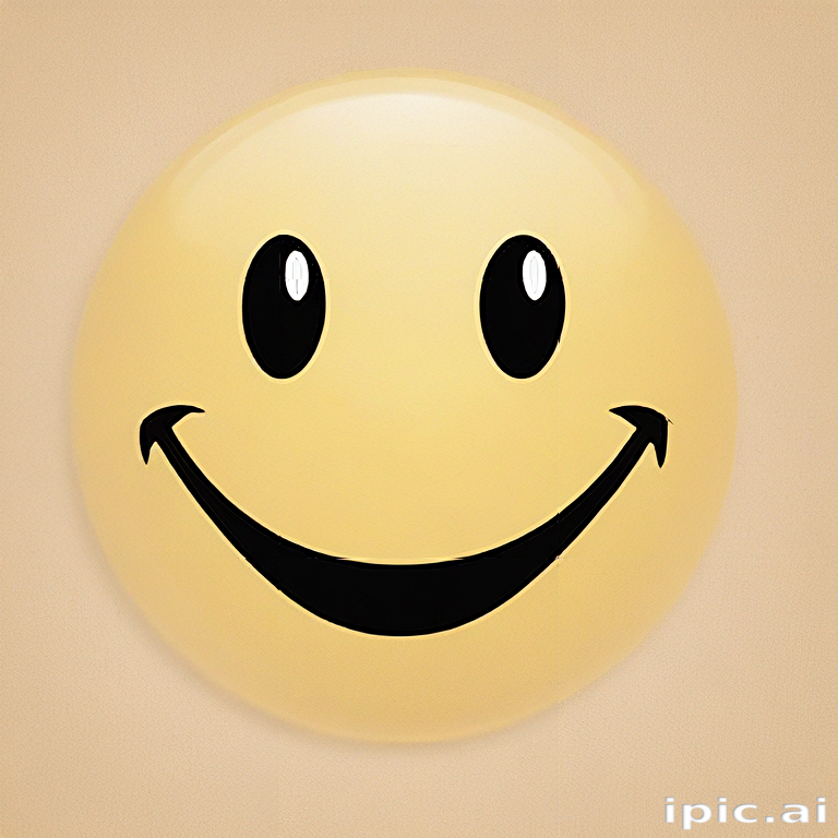 Bright and Cheerful Smiley Face Emblem Bringing Joy and Happiness