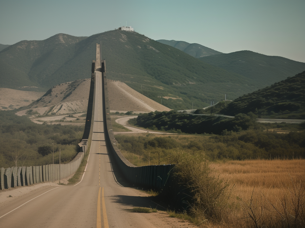 Stunning View of an Iconic Bridge Surrounded by Lush Mountain Landscapes