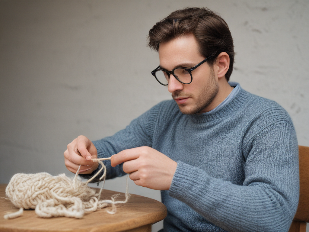 Men knitting
