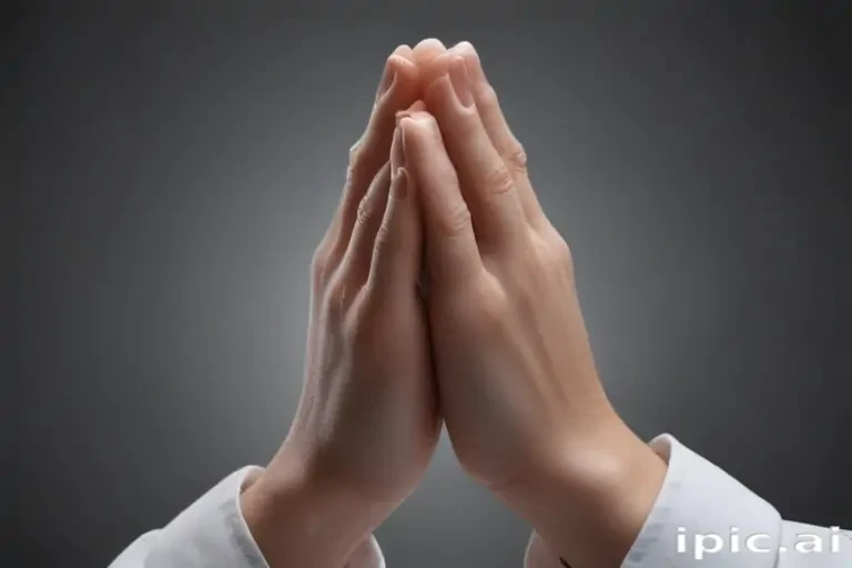 Two Hands Pressed Together in a Gesture of Prayer or Meditation