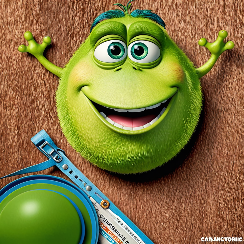 Mike Wazowski with Sulley's face on it