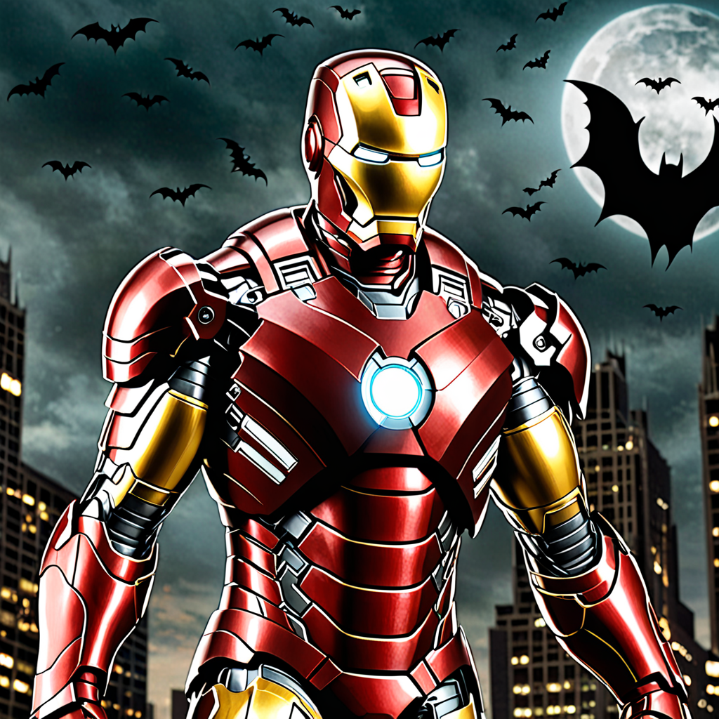 IRON MAN MIX WITH ZOMBIE AND BAT MAN