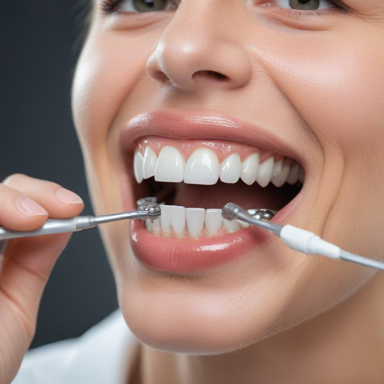 modern, inovative dentist and implants, teeth, modern, futuristic ...