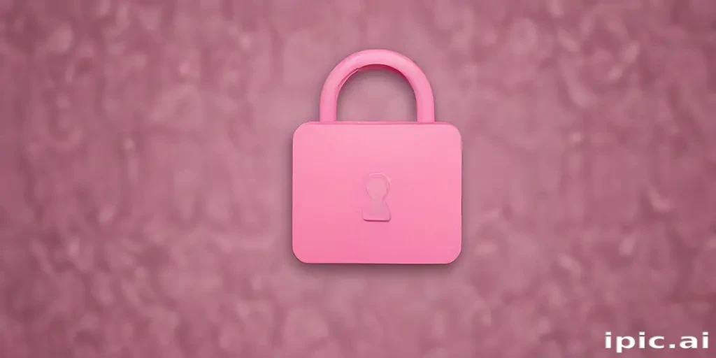 Vibrant Pink Padlock on a Soft Pink Background Symbolizing Security and ...