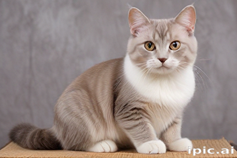 A Beautiful Light Gray Cat with Striking Eyes Poses Elegantly.