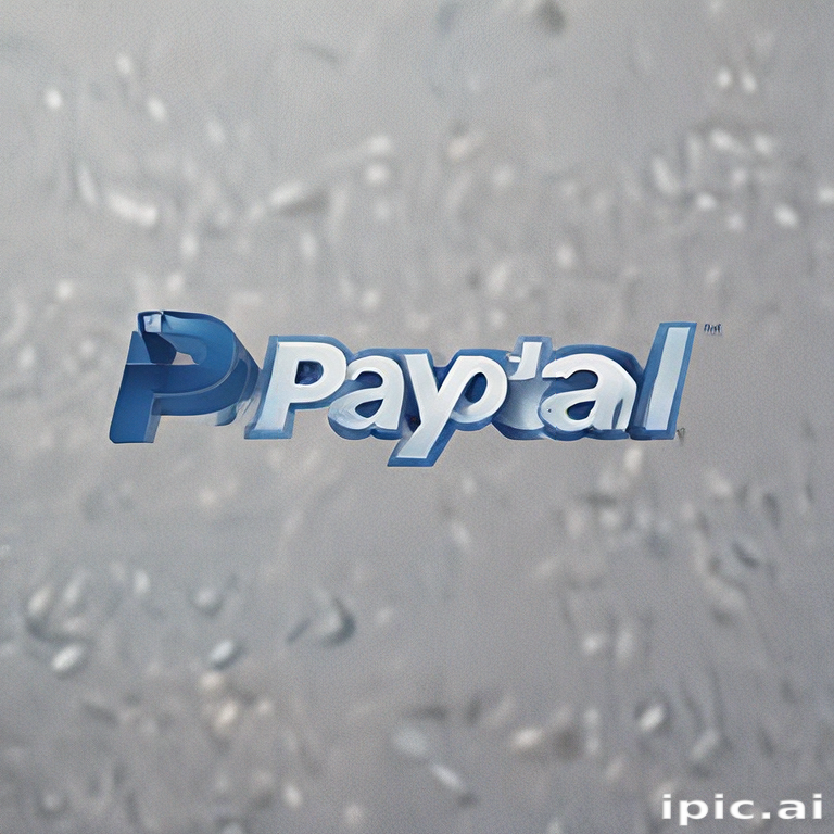 PayPal Logo Featured Against a Soft, Blurred Background with Water Drops