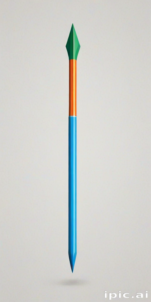 Colorful and Unique Stylized Pen with a Distinctive Arrowhead Design