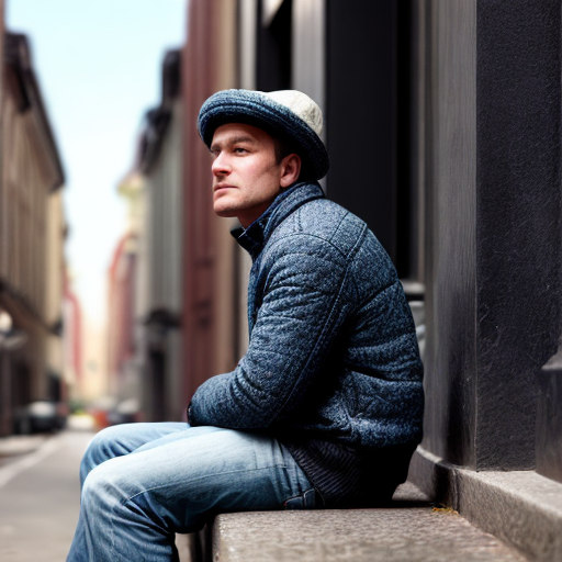 4k image, ultra realistic, full hd, russian guy leaning on a wall with ...