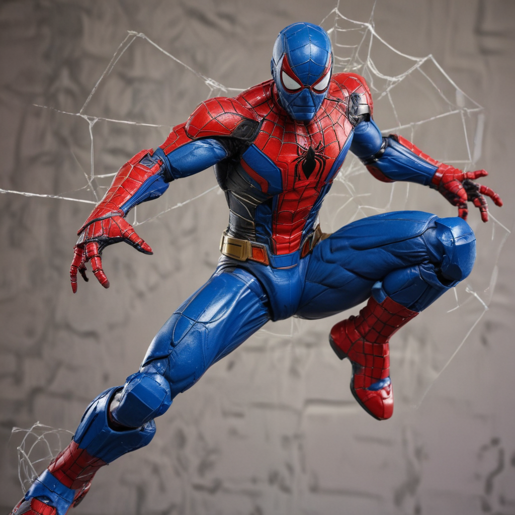 transformers, spiderman, shooting spiderweb from the hand, full body ...