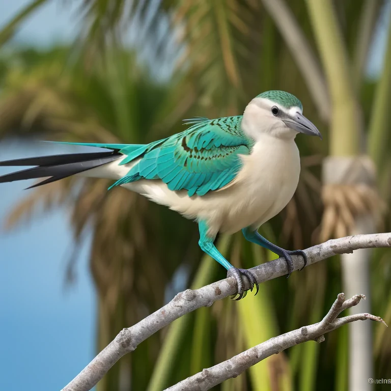 A Vibrant Tropical Bird Perched Gracefully on a Branch in Nature.