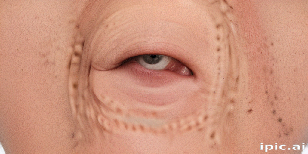 Surreal Artistic Expression Featuring a Distorted Eye and Skin Texture