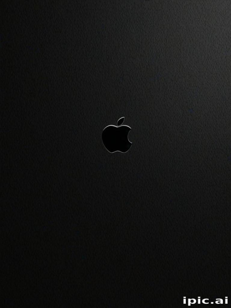 Elegant and Minimalist Design Featuring the Iconic Apple Logo on Black ...
